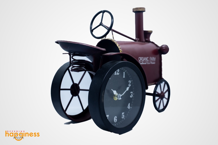 Antique Tractor With Clock